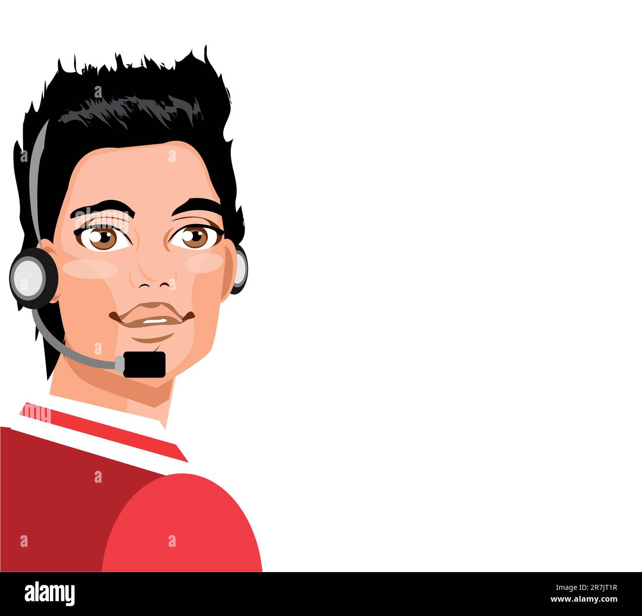 Young man customer support Stock Vector Images - Alamy