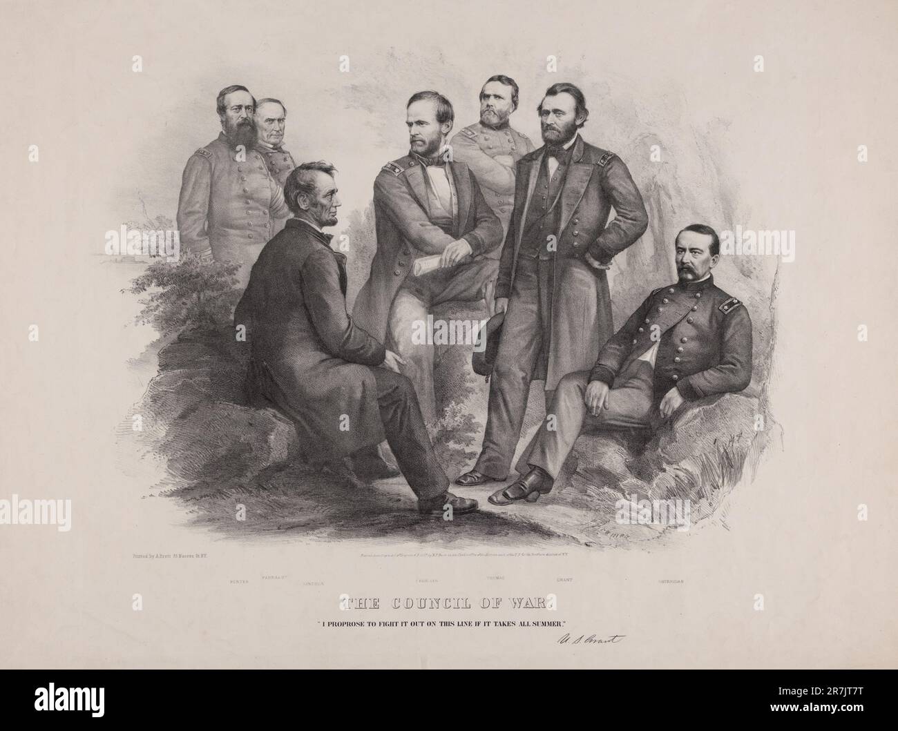 Council of War 1865 Stock Photo - Alamy