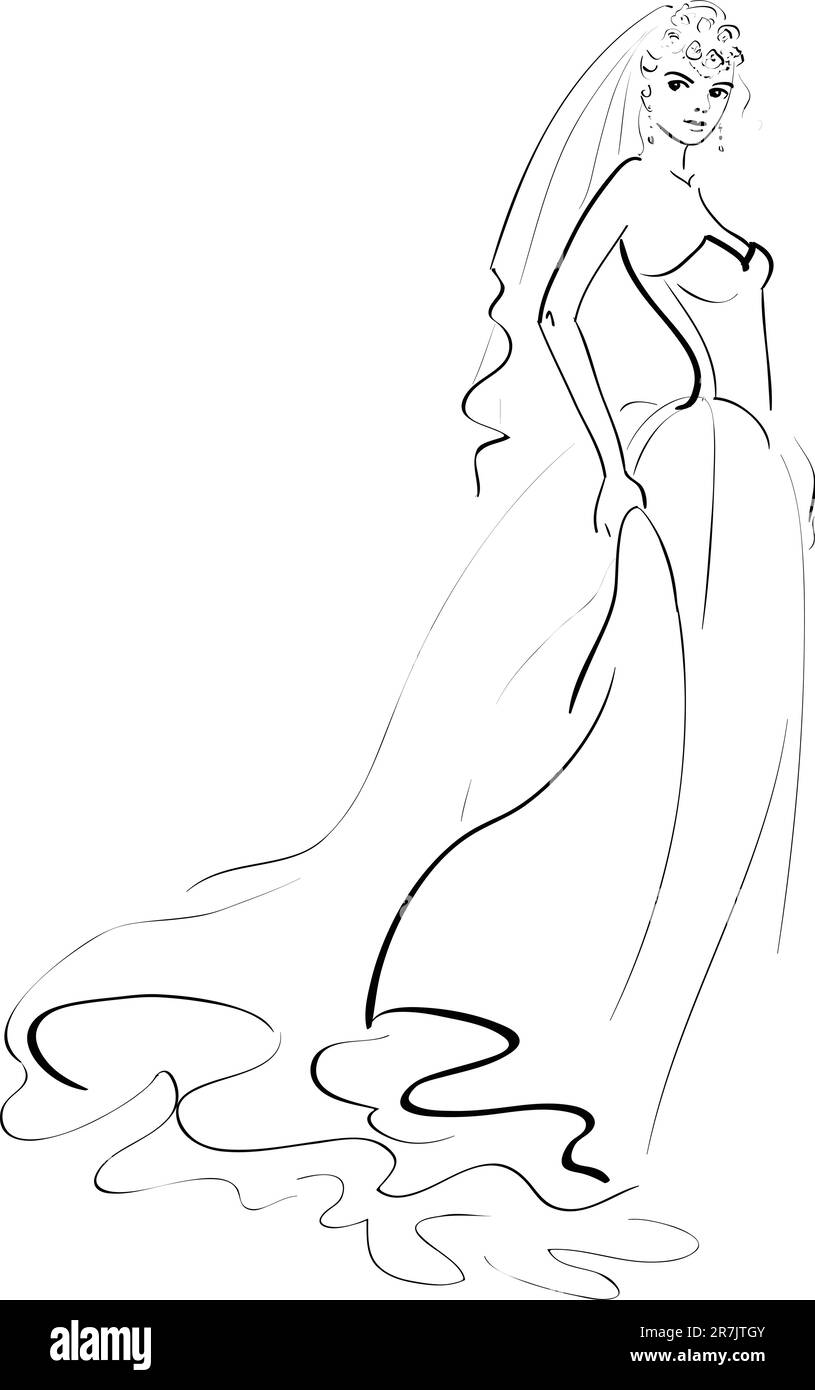 Vector Illustration of a Bride Stock Vector Image & Art - Alamy