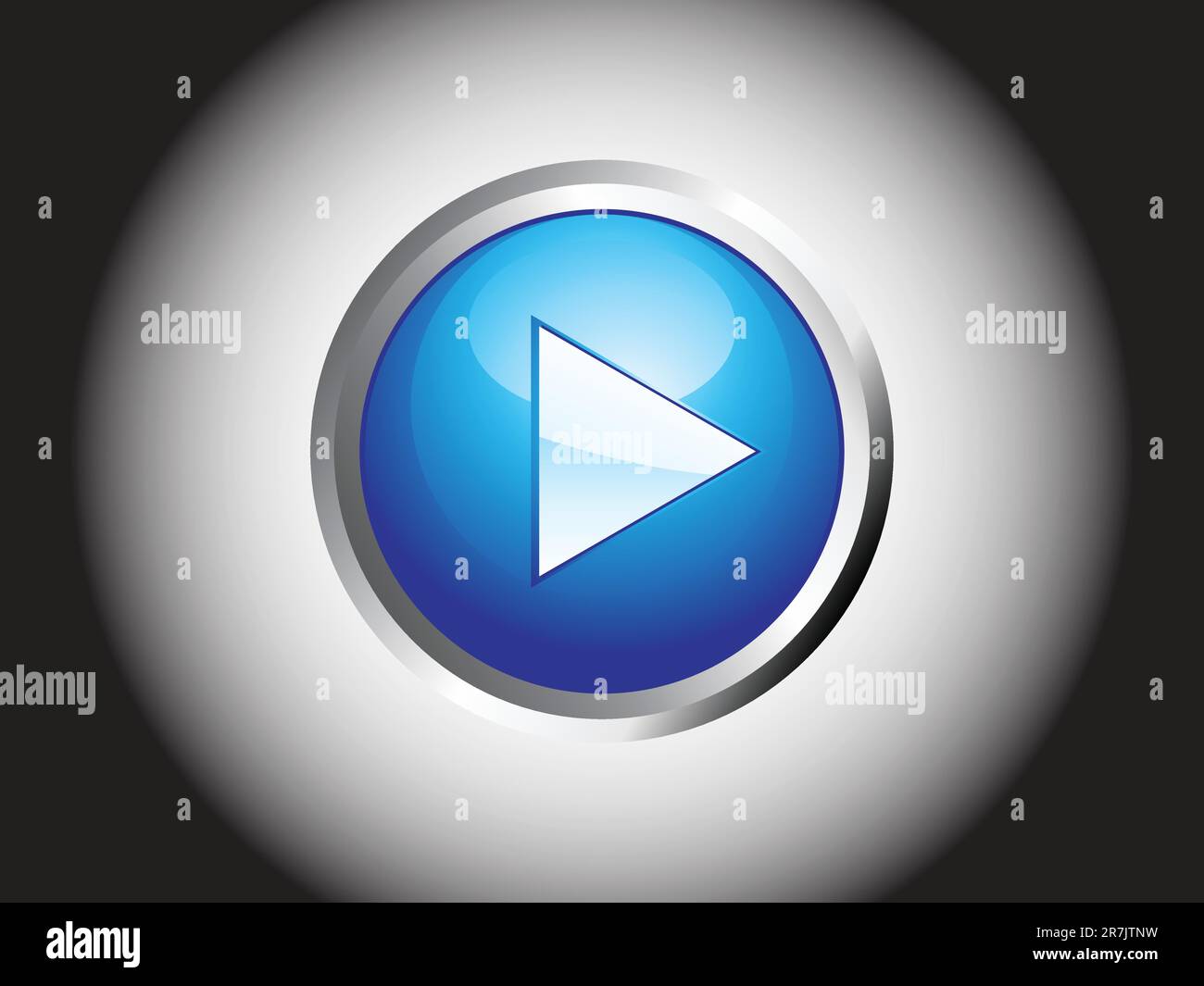 abstract blue shiny play button vector illustration Stock Vector Image ...