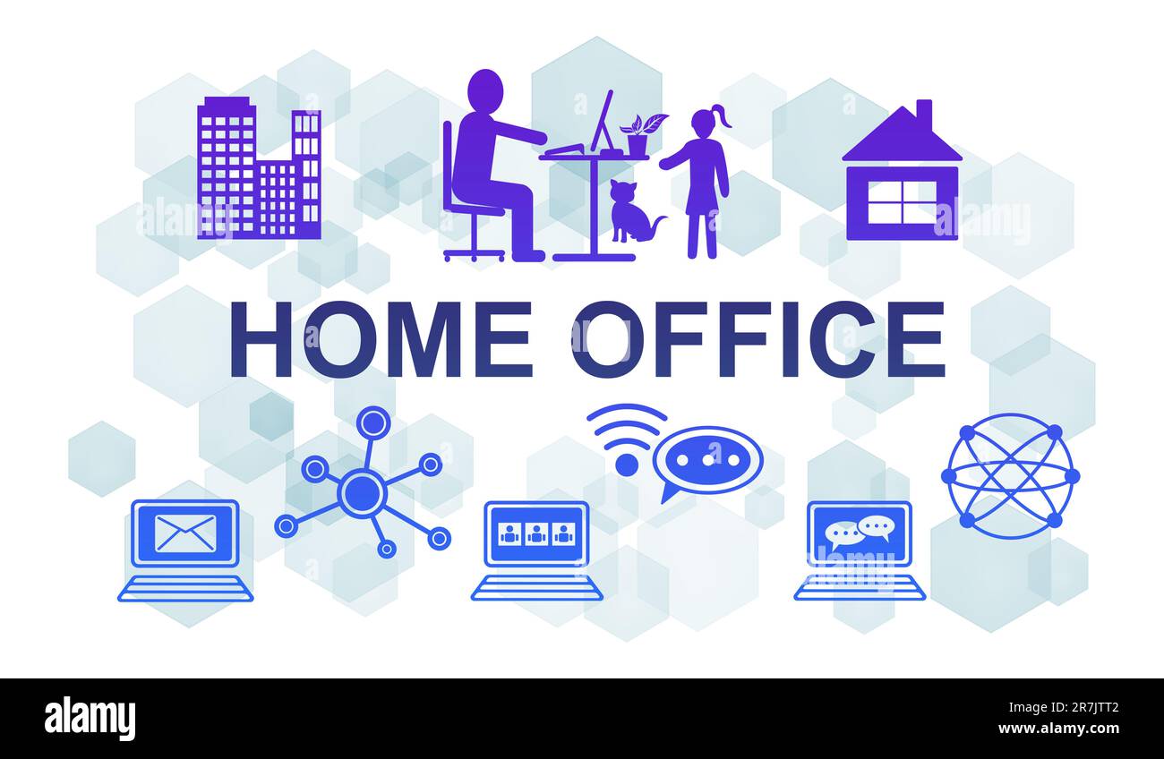 Illustration of a home office concept Stock Photo - Alamy