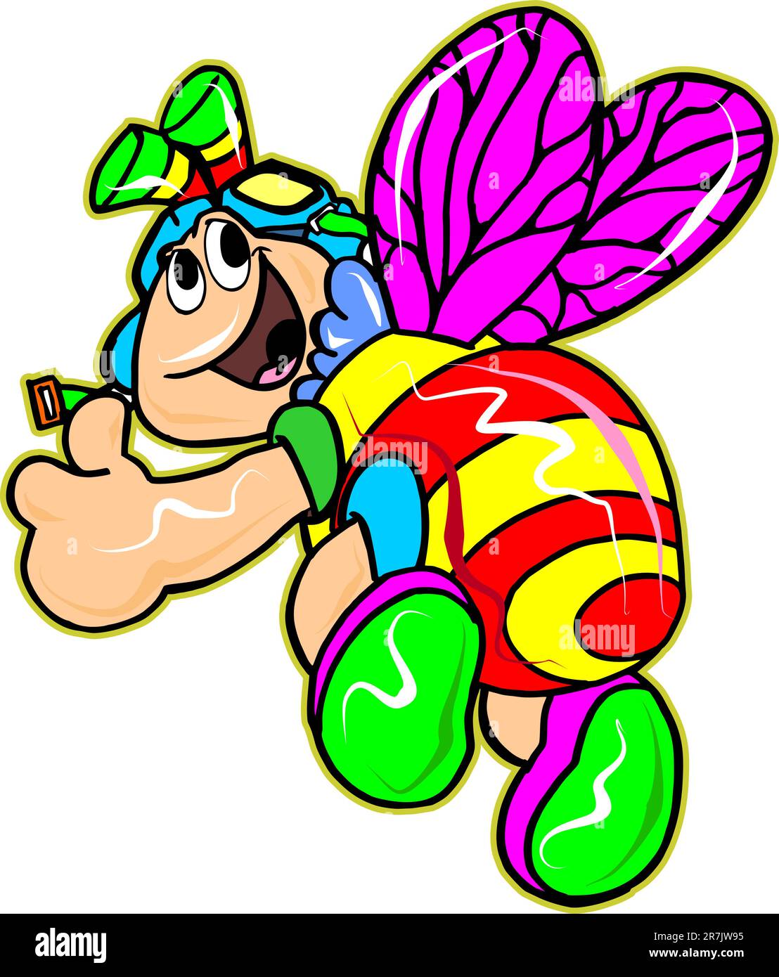 a digitally illustrated colorful funny bug Stock Vector Image & Art - Alamy