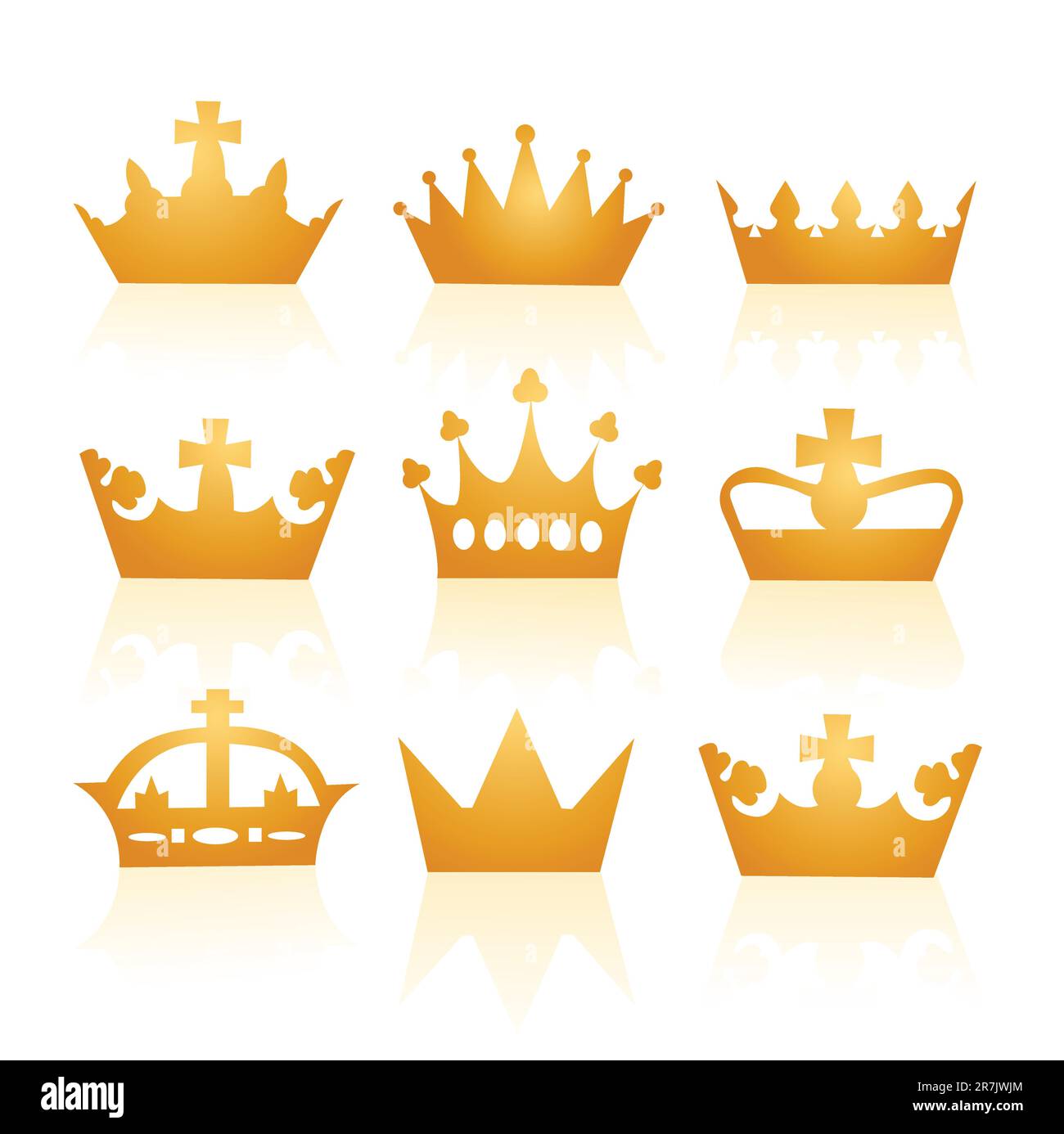 Vector illustration of different crowns Stock Vector Image & Art - Alamy