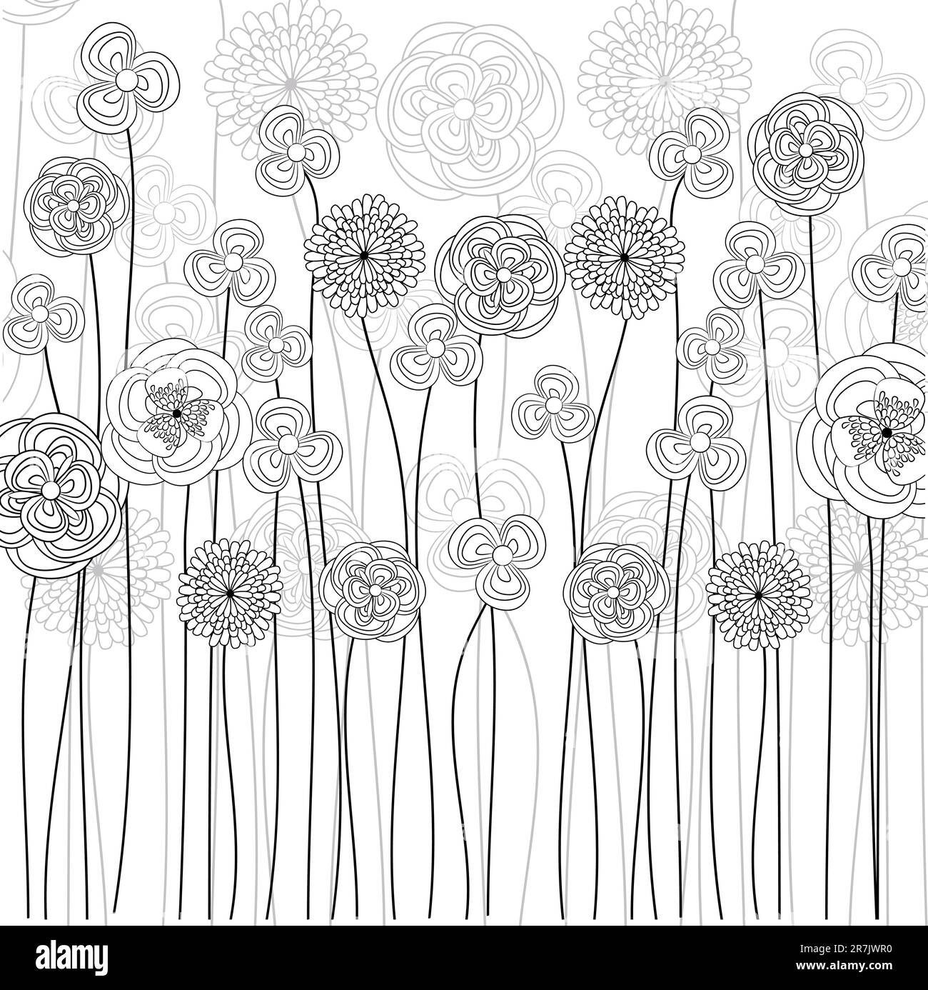 Wedding Card Or Invitation With Abstract Floral Background Greeting Card In Grunge Or Retro