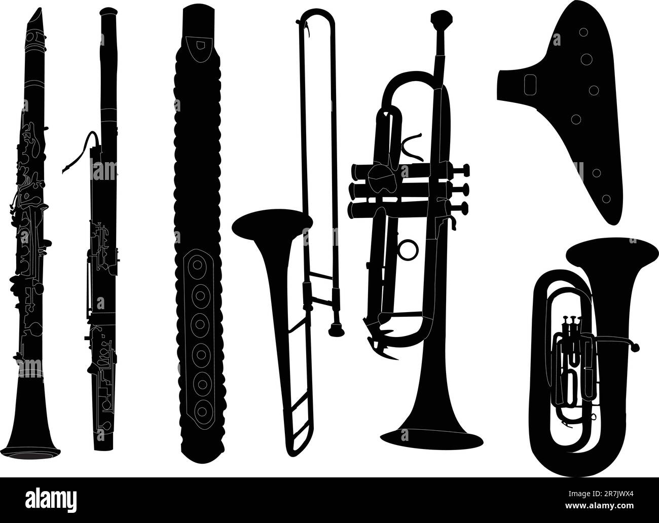 Brass Musical Instrument Vector Stock Vector Image And Art Alamy