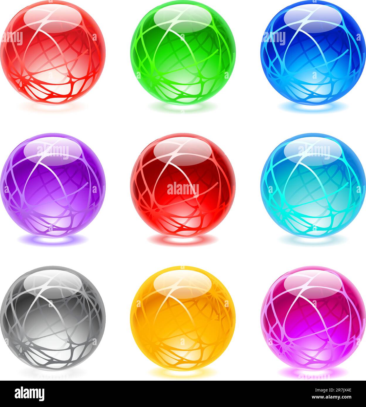 Collection crystal spheres Stock Vector Images - Alamy