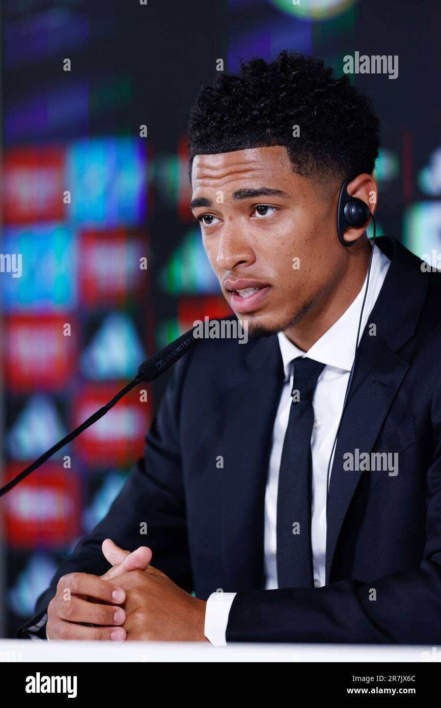 Press conference with Jude Bellingham during his presentation as new ...