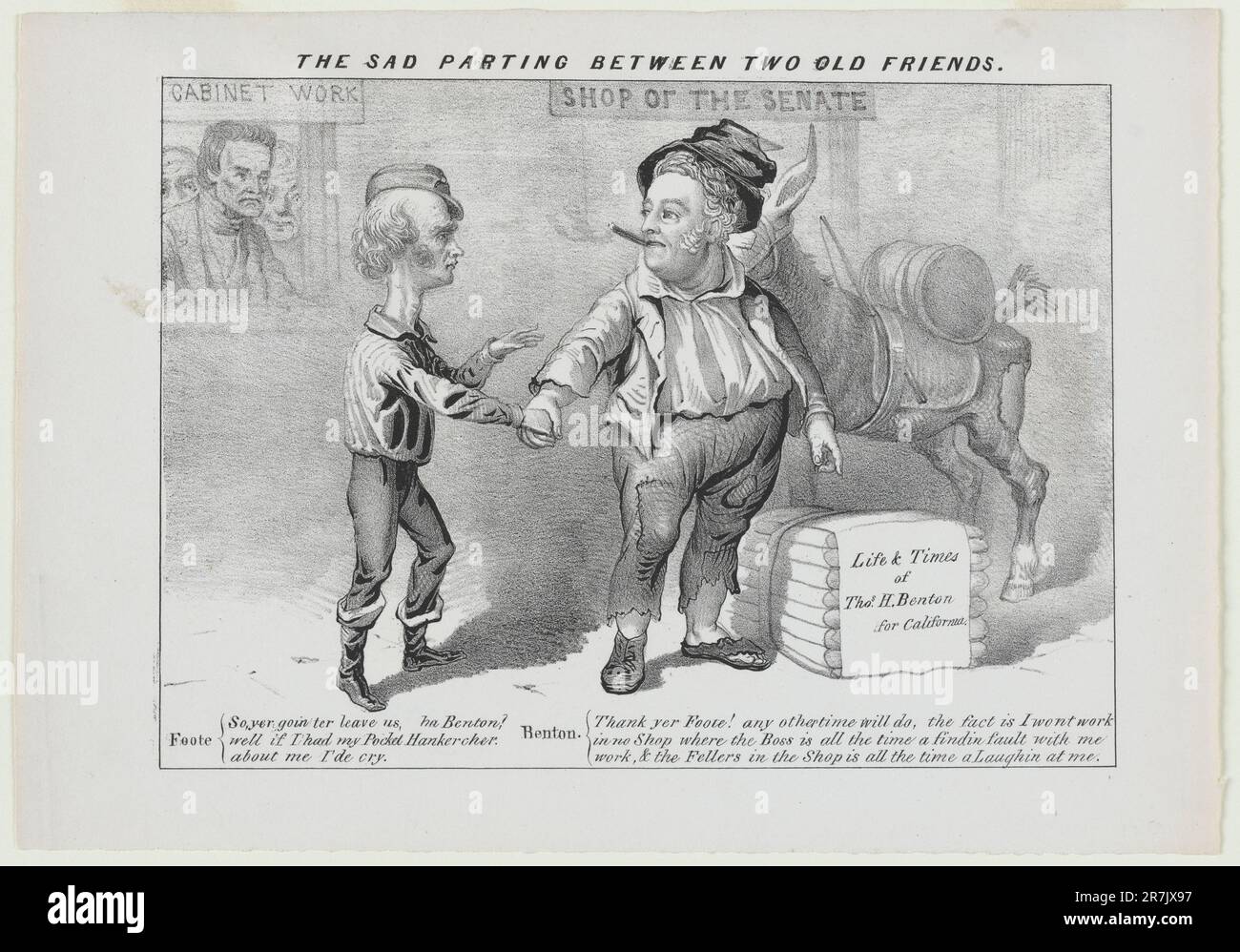 Sad Parting Between Two Old Friends c. 1850 Stock Photo - Alamy