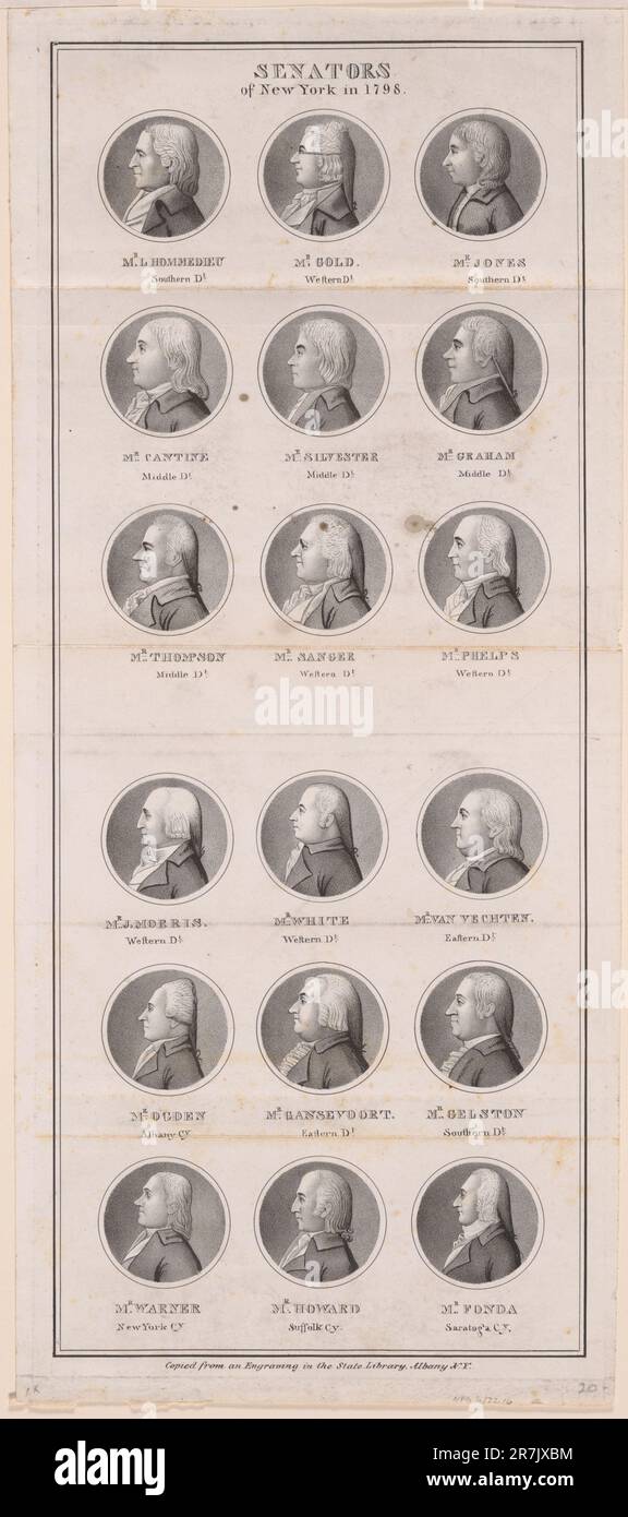 Senators of New York in 1798 c. 1850-1851 Stock Photo - Alamy