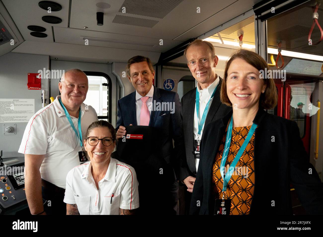 Vienna, Austria. 16 June 2023. New subway train „X-Wagen“ being introduced by Wiener Linien for ...