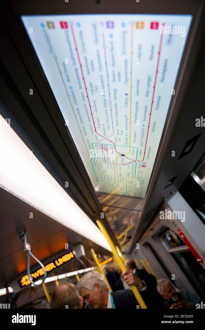 Vienna, Austria. 16 June 2023. New subway train „X-Wagen“ being ...