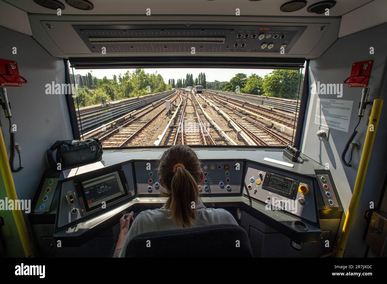 Vienna, Austria. 16 June 2023. New subway train „X-Wagen“ being introduced by Wiener Linien for ...