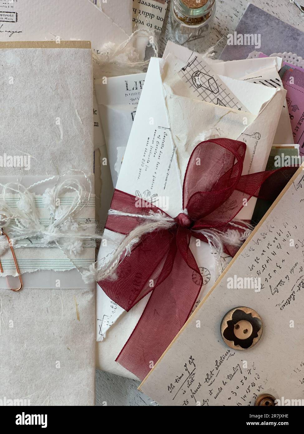 Tied letters red ribbon hi-res stock photography and images - Alamy