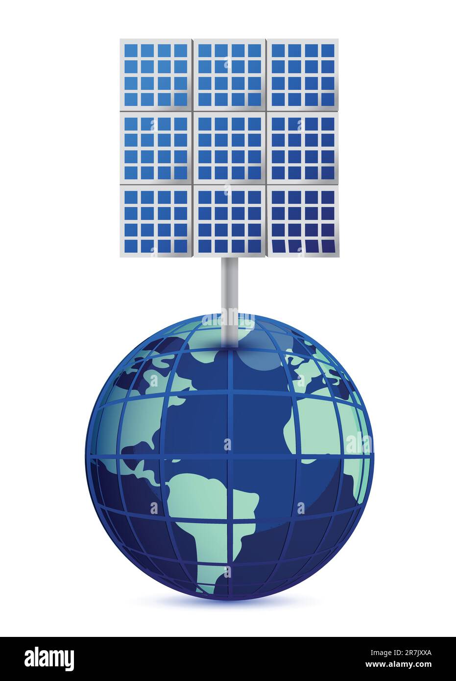 Solar panels field Stock Vector Images - Alamy