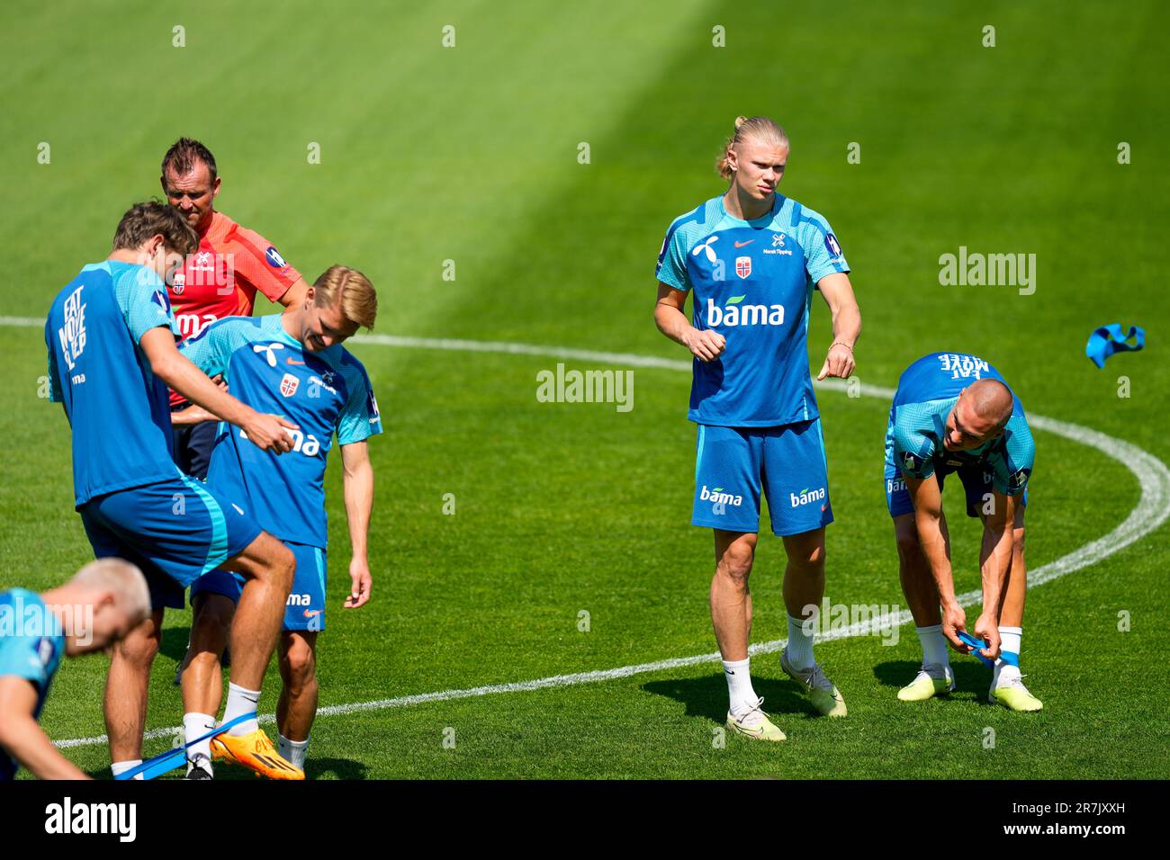 Oslo 20230616.The Norwegian national team, including Erling Braut ...