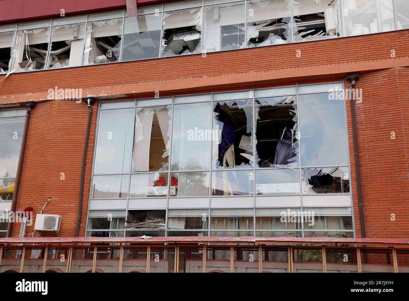 Broken office window hi-res stock photography and images - Alamy