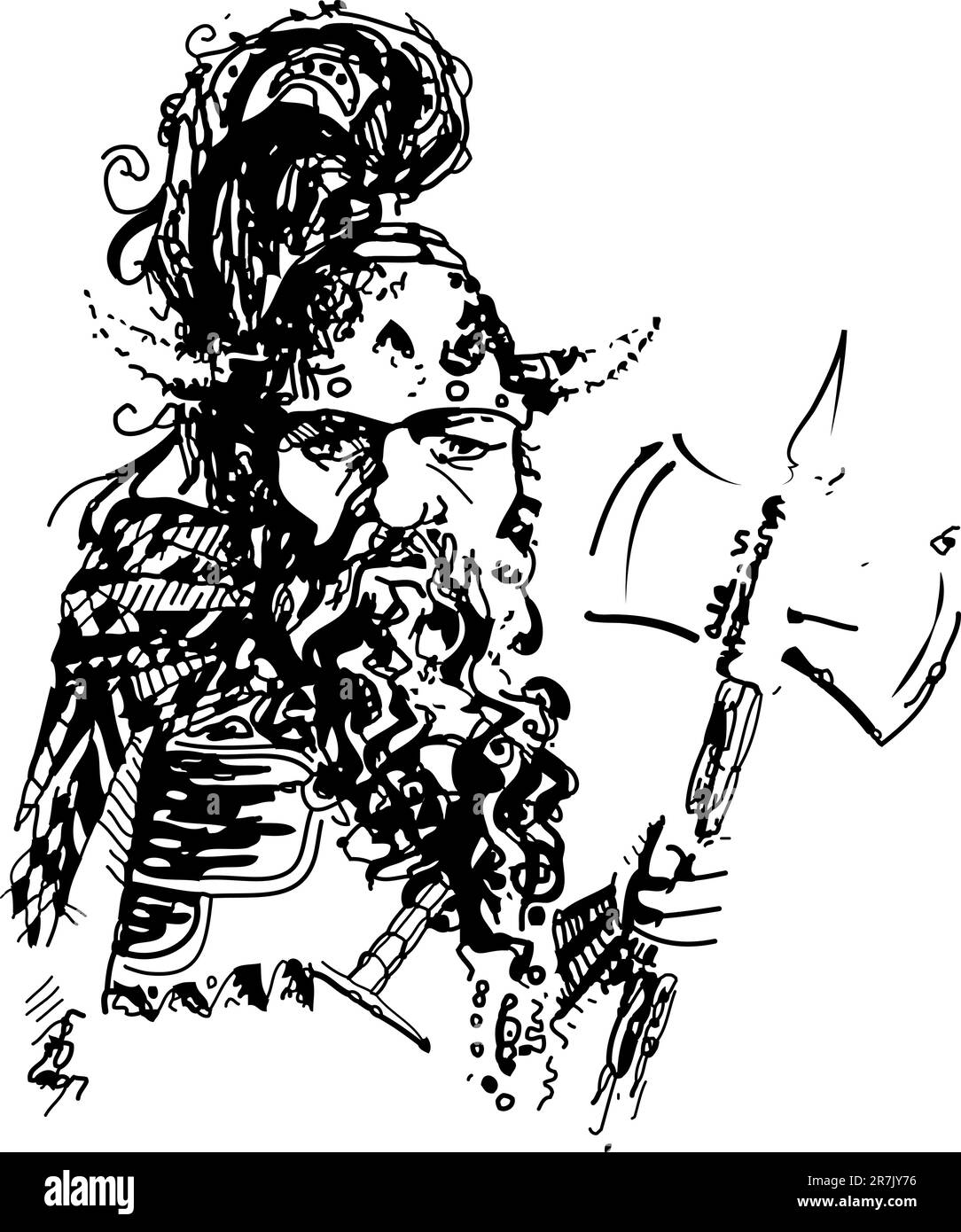 Vector illustration of a Dwarf warrior Stock Vector Image & Art - Alamy