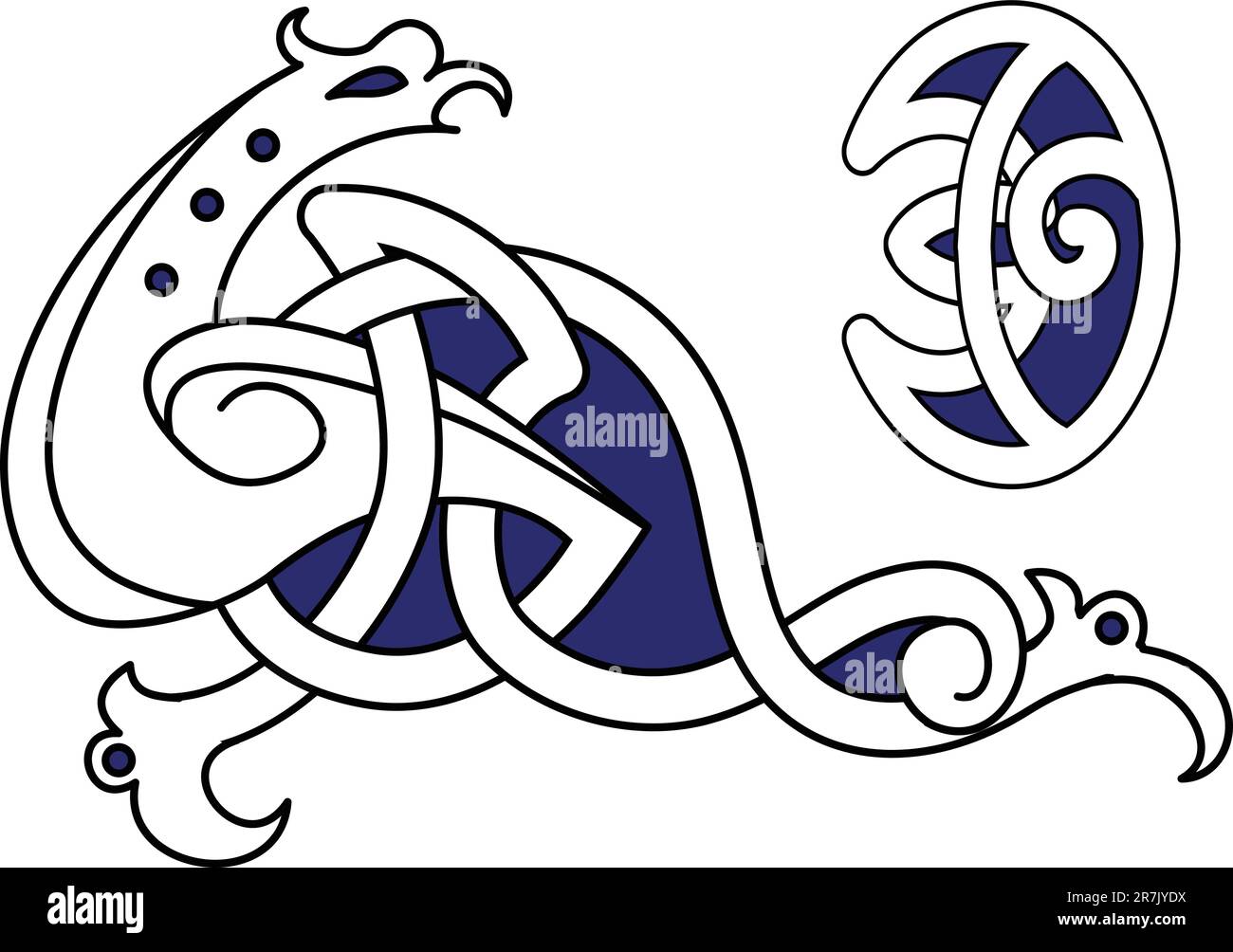 Vector illustration of a Celtic bird ornament Stock Vector Image & Art - Alamy