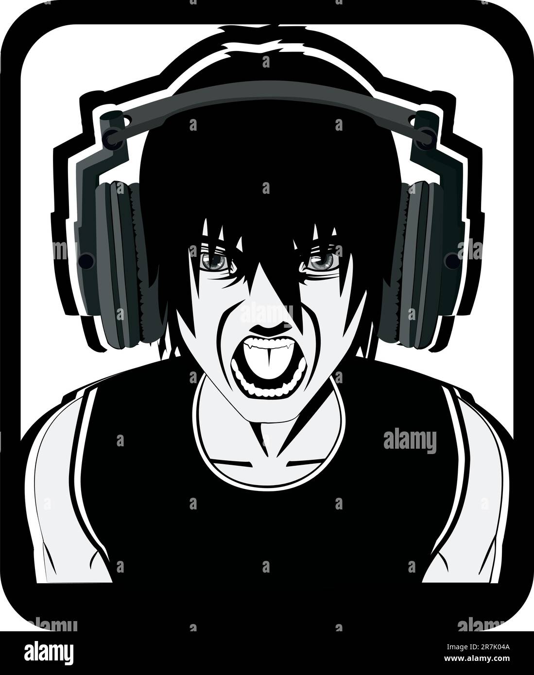 Black male vocalist Stock Vector Images - Alamy