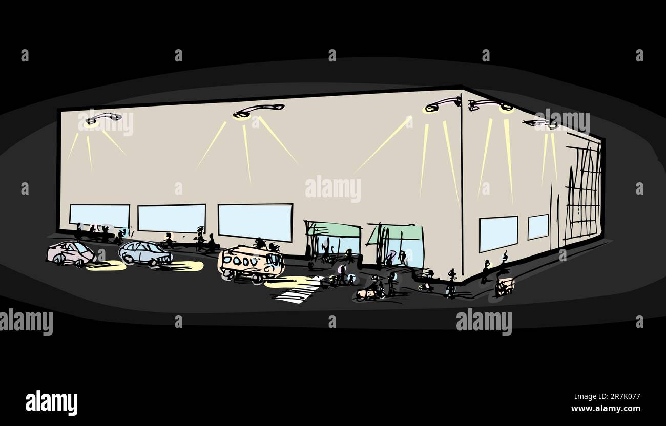 Big box department store Stock Vector Images - Alamy