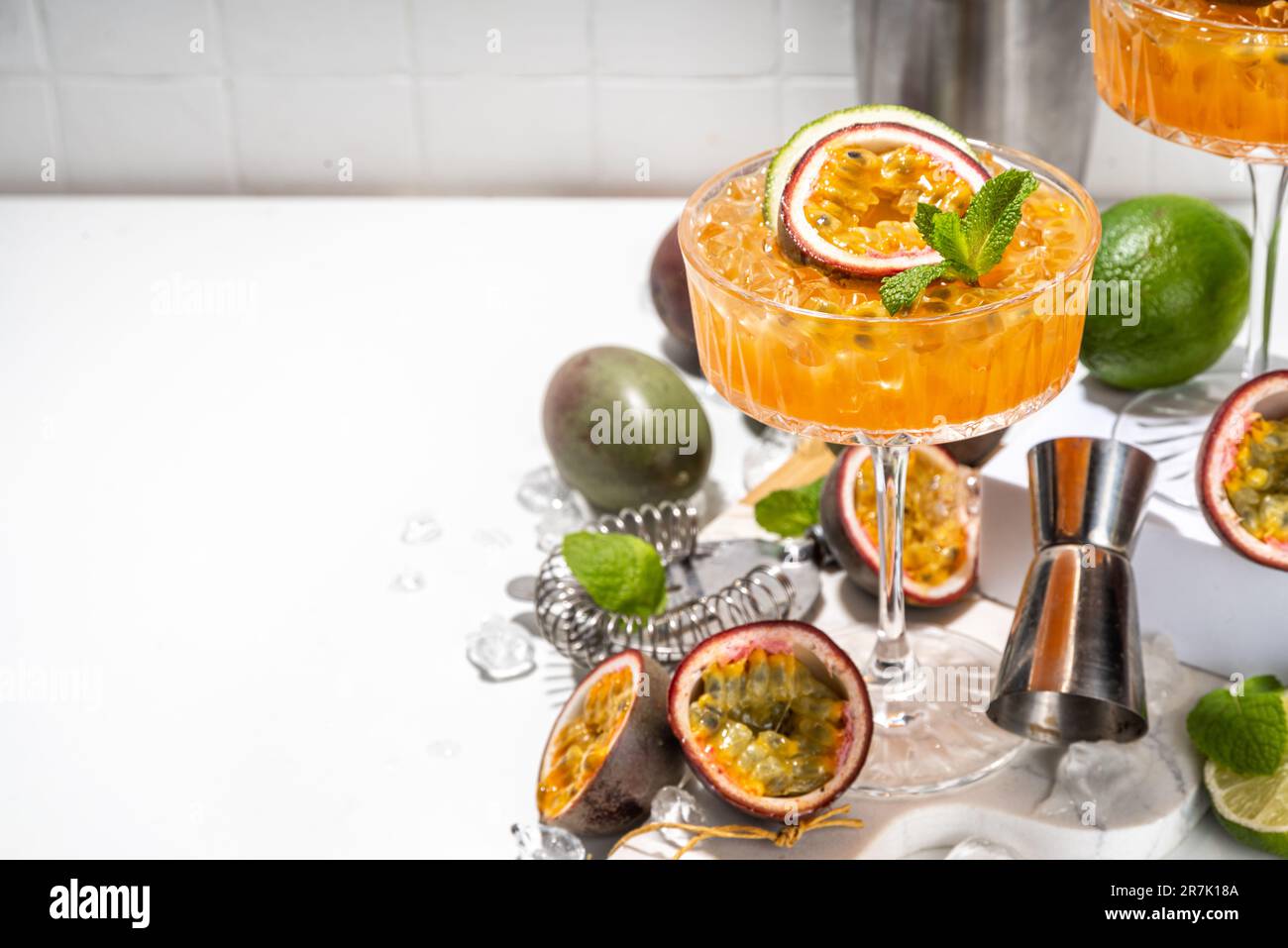 Passion Fruit Martini Cocktail Sweet Pornstar Alcoholic Drink With