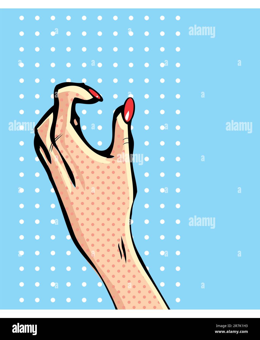 Hand icon in pop art comic style from big vintage comic symbol ...