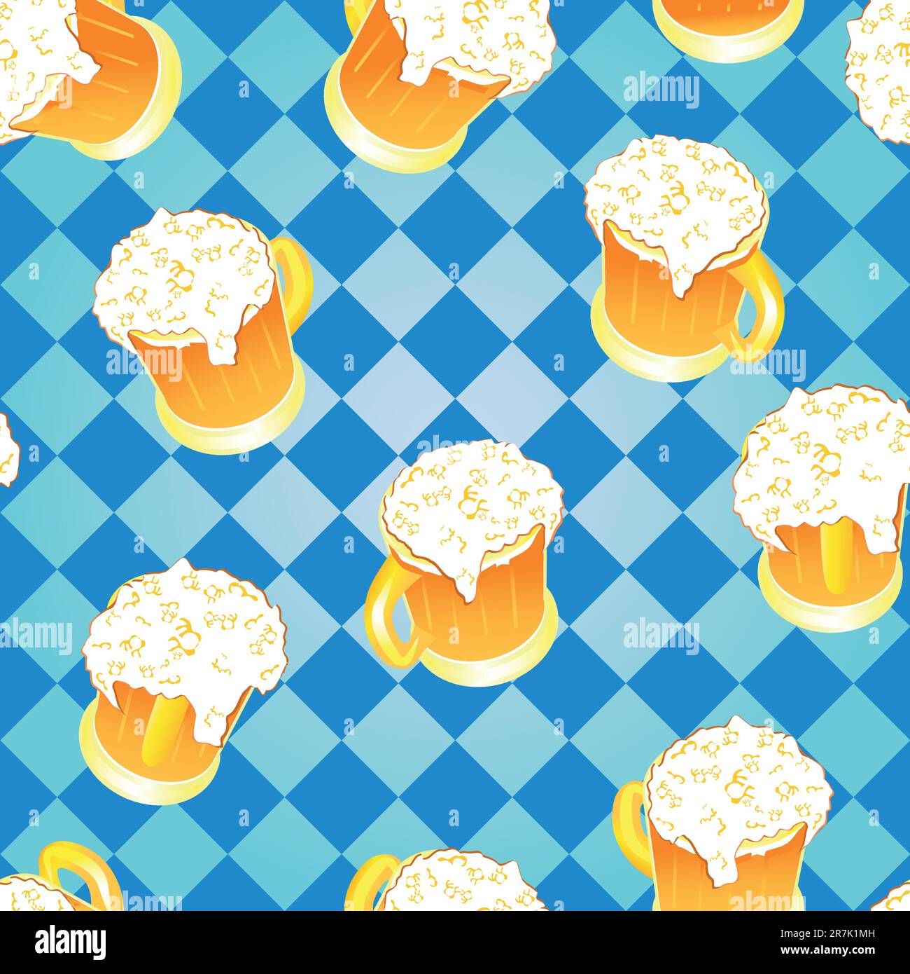 Oktoberfest background. Bavarian pattern. Vector beer wallpaper Stock ...