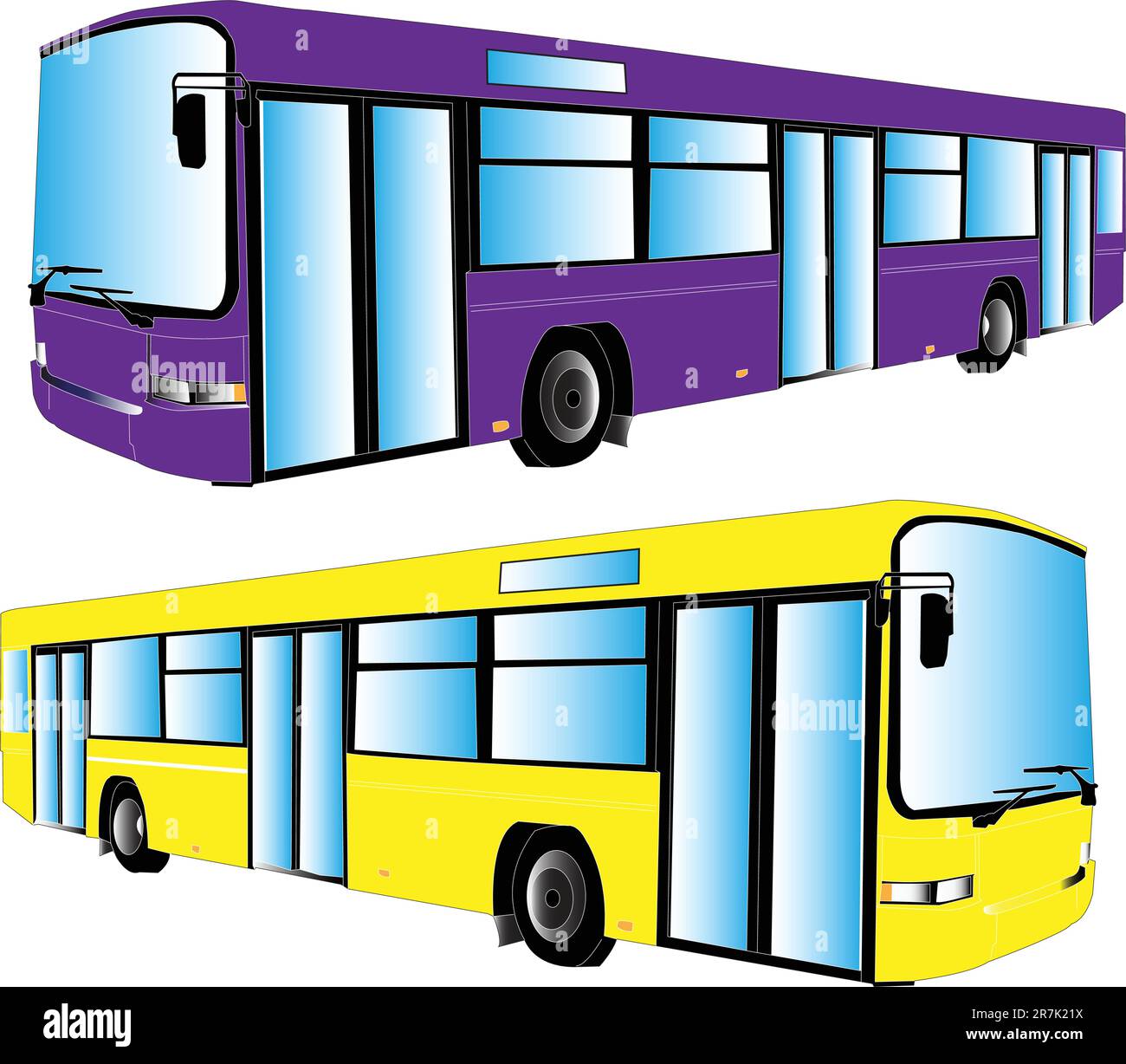 bus illustration collection - vector Stock Vector Image & Art - Alamy