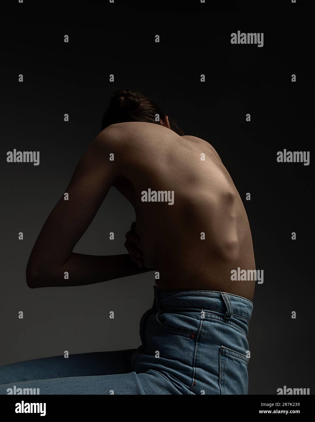 Depression and mental breakdown. Young woman suffering from mental ...