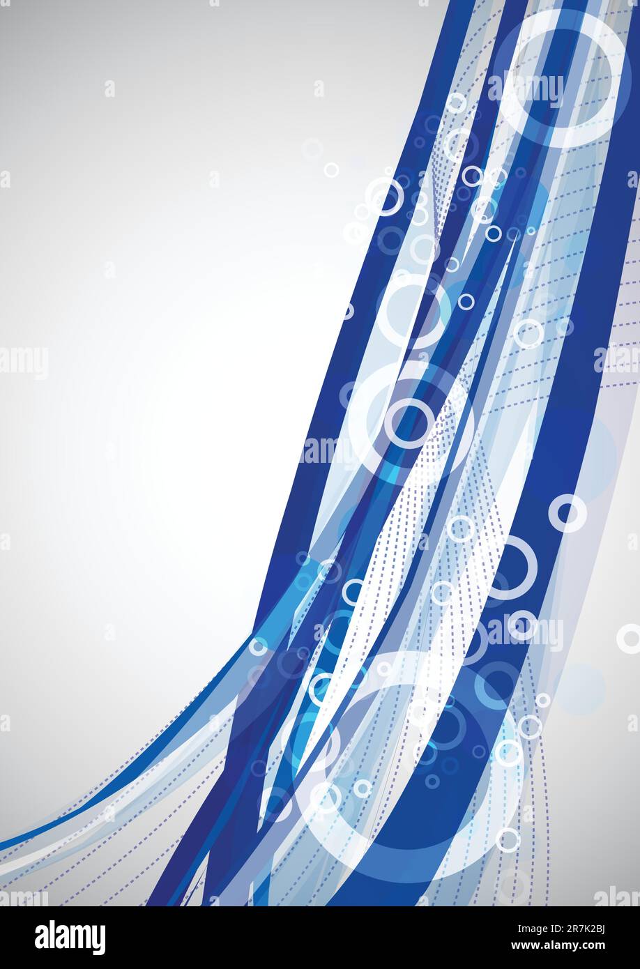 Blue Gradient Lines on Gray Background, White Circles make Overlay on ...