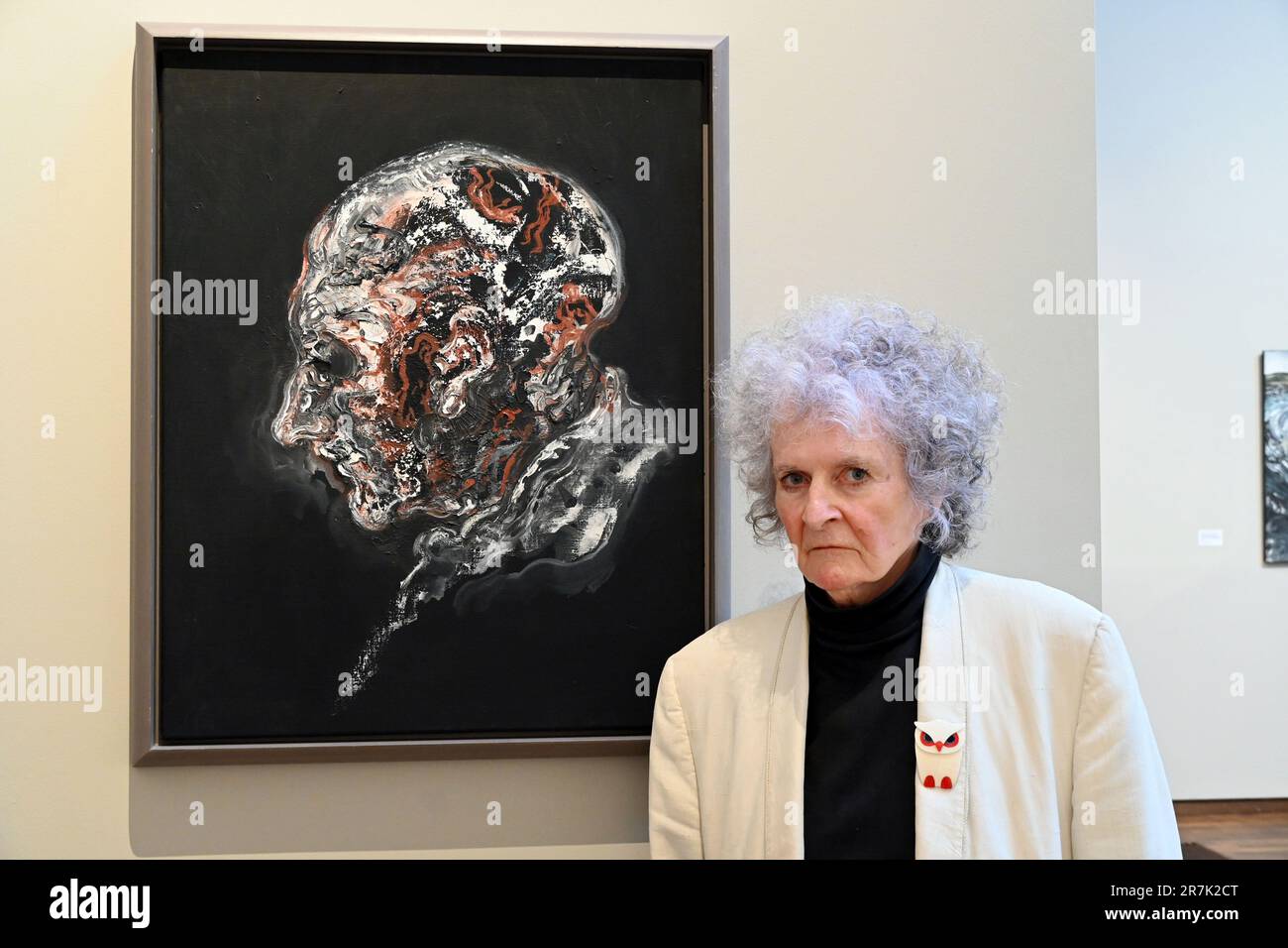 Sudbury, Suffolk, UK. 16th June, 2023. Maggi Hambling with Father ...
