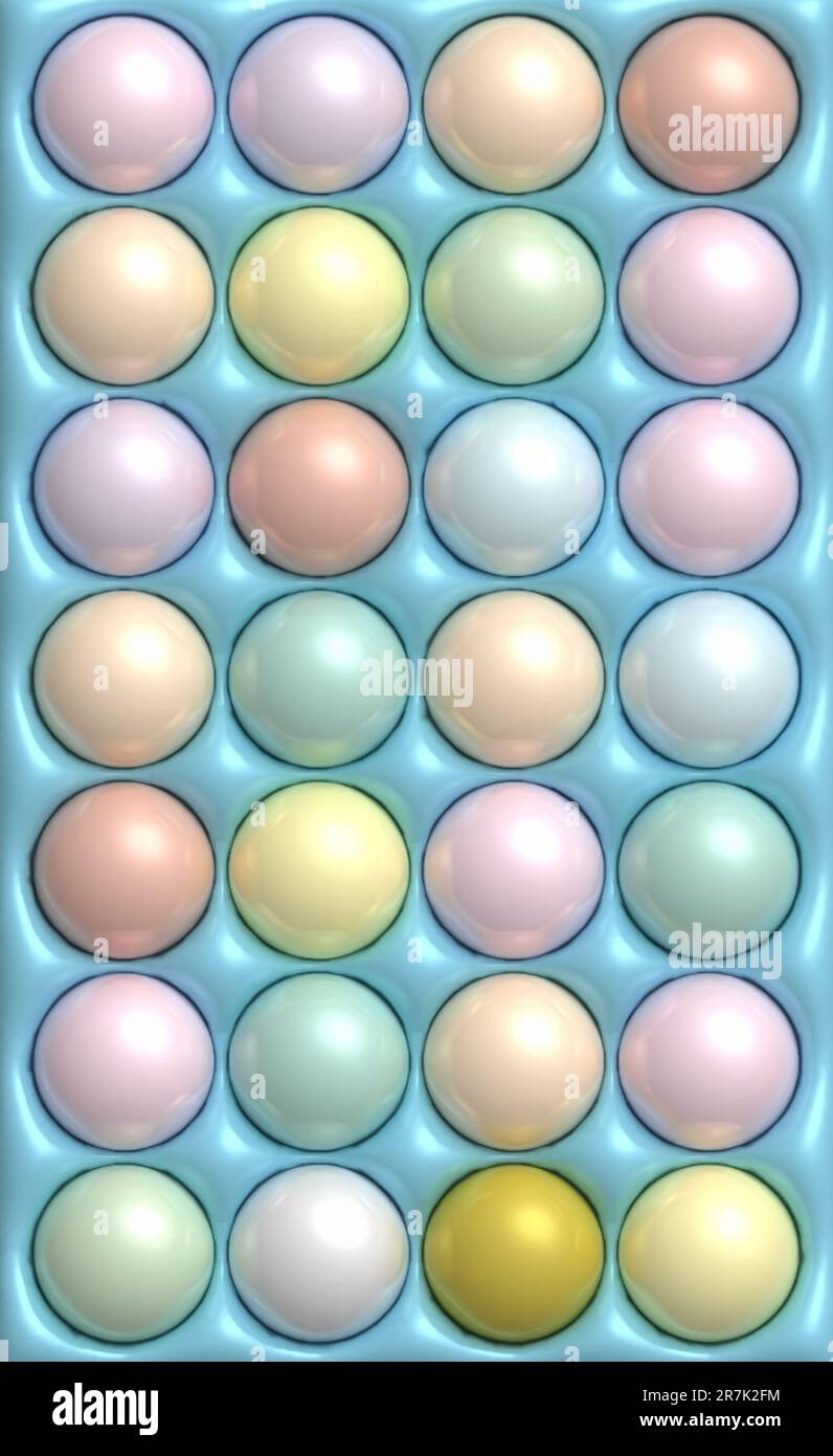 3D render of a cute wallpaper background with inflated balls design ...