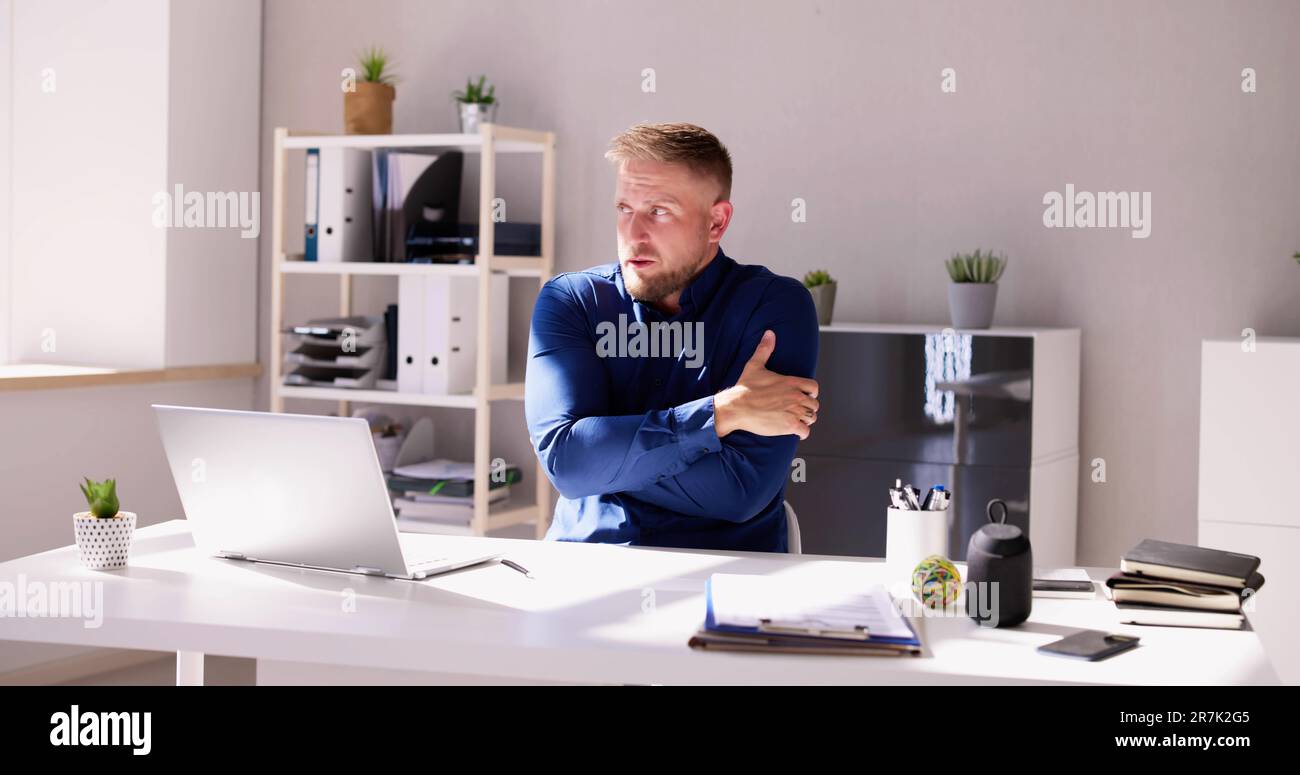 Feeling cold desk hi-res stock photography and images - Alamy