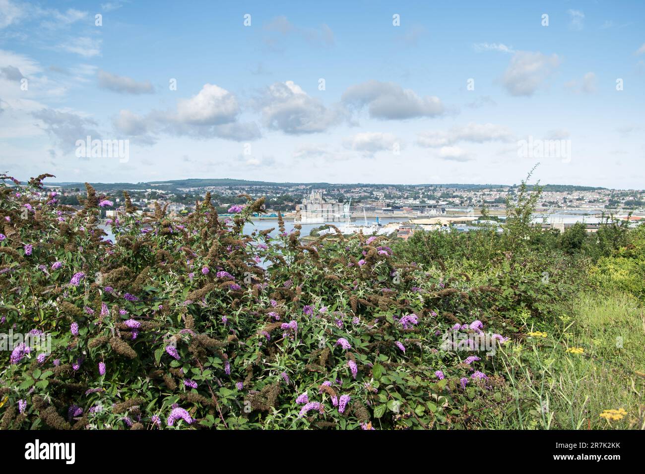 Looking over the Medway from Fort Amherst at Chatham Stock Photo - Alamy