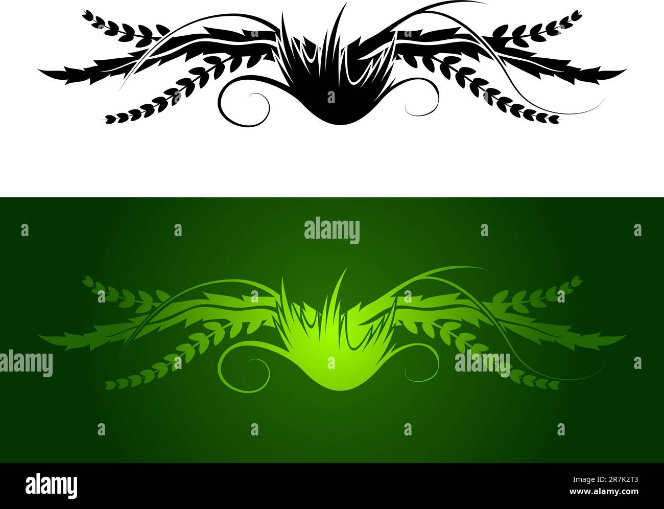 Greenery horizontal Stock Vector Images - Alamy