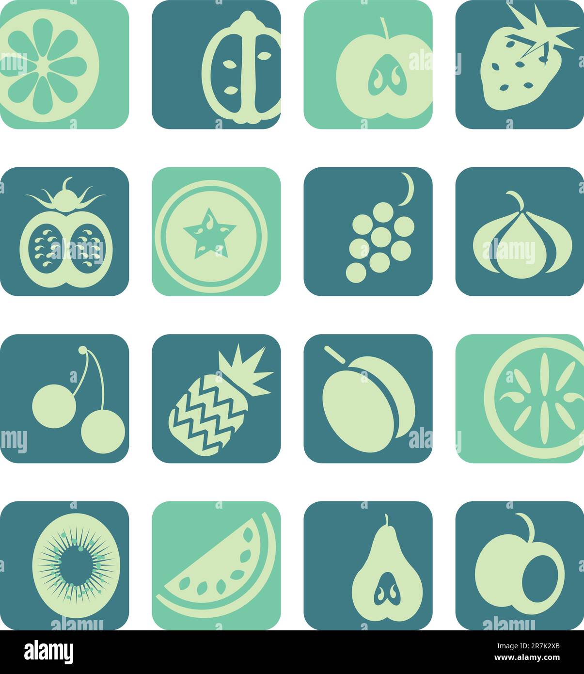Mixed organic fresh fruit Stock Vector Images - Alamy