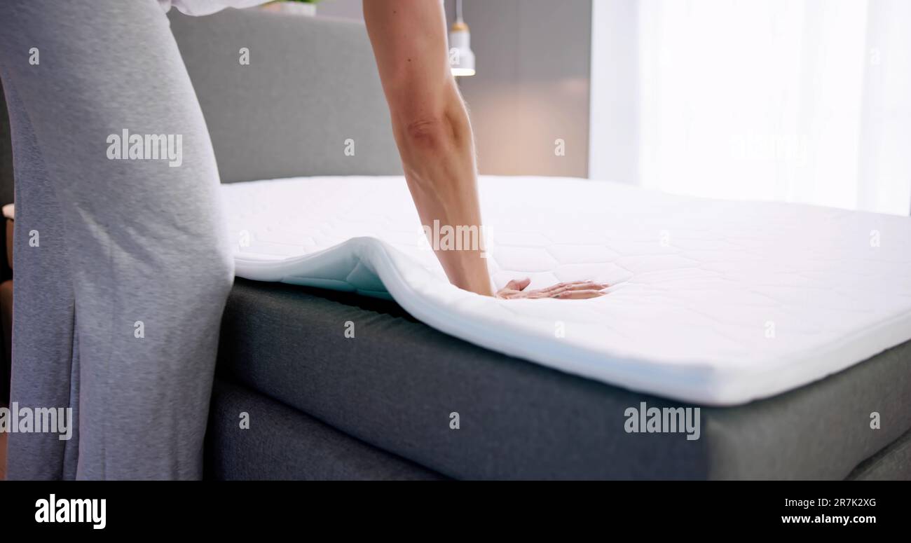 Hand Testing Orthopedic Memory Foam Core Mattress Stock Photo - Alamy