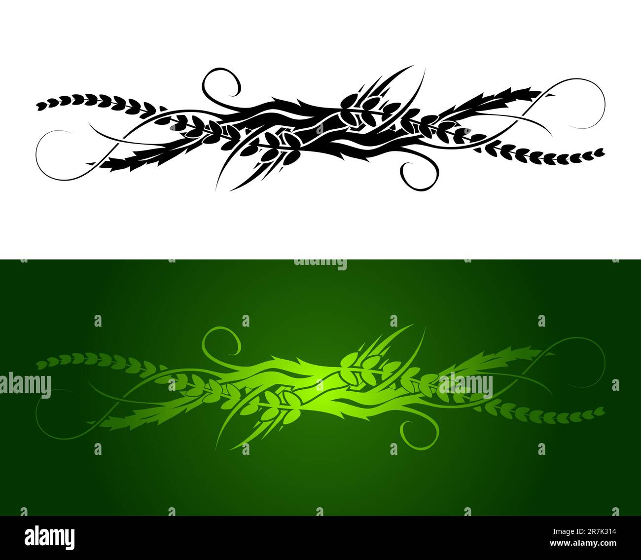 Greenery horizontal Stock Vector Images - Alamy