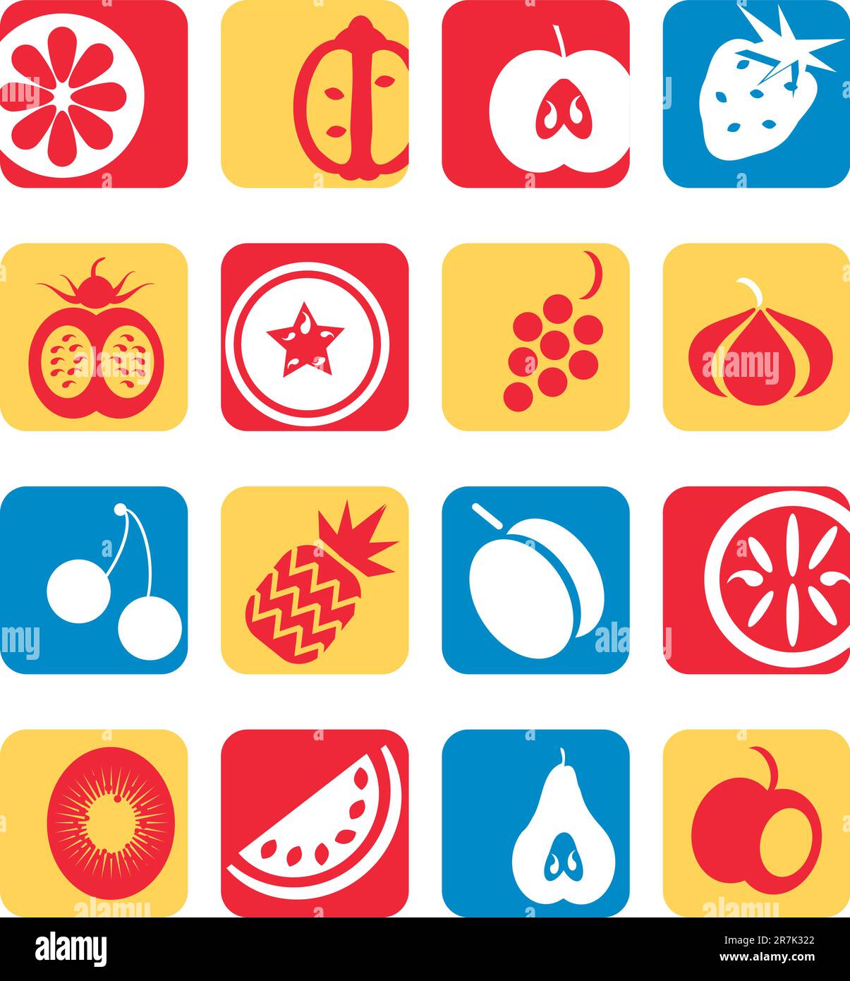 Fruit icon set Stock Vector Image & Art - Alamy