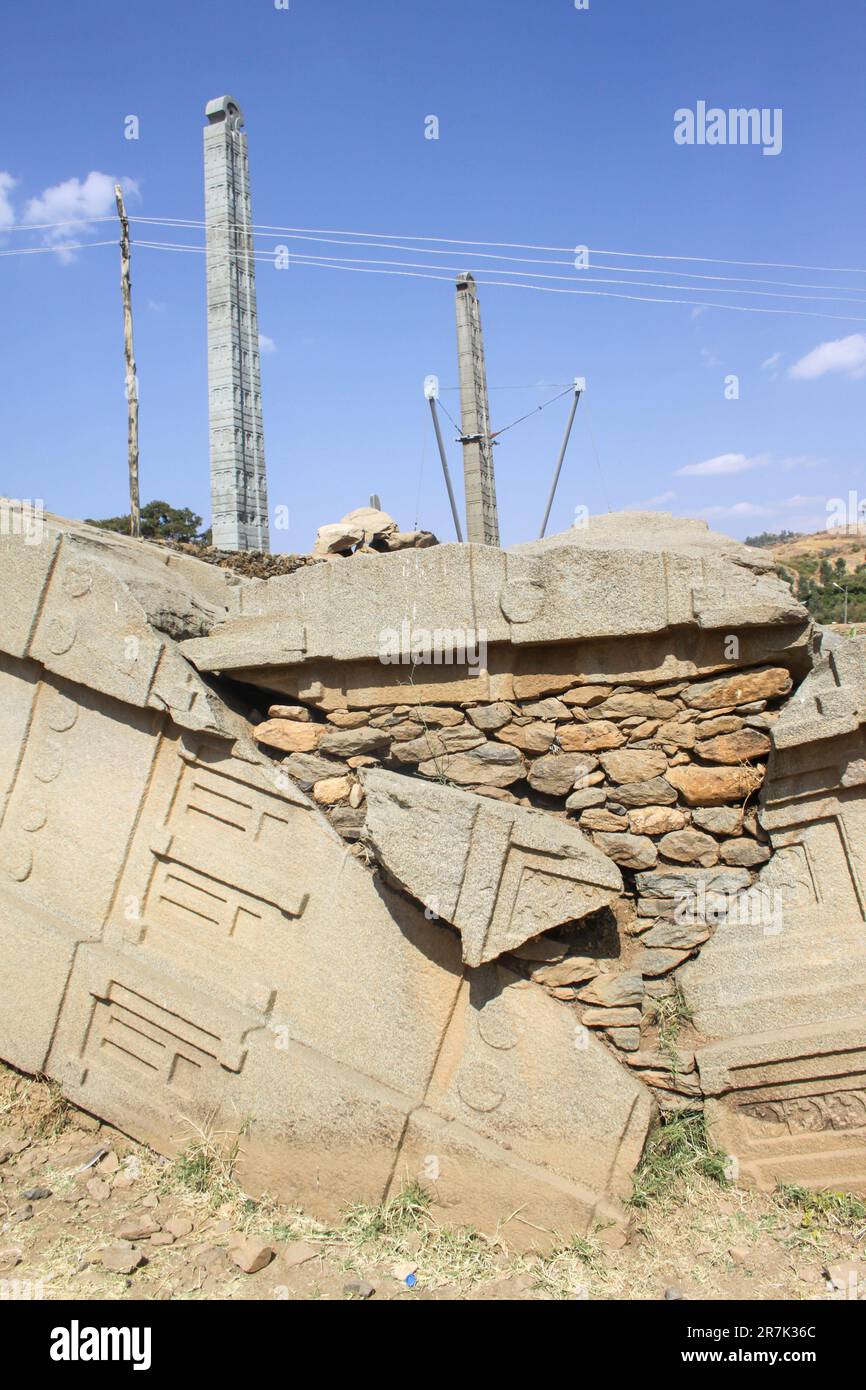 Obelisk of Axum, Northern Stelae Park, Axum, Tigray region, Ethiopia ...