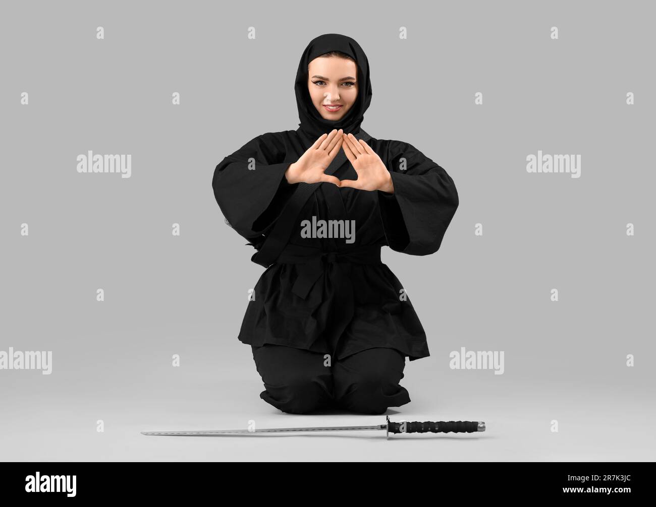Woman martial art sitting hi-res stock photography and images - Alamy