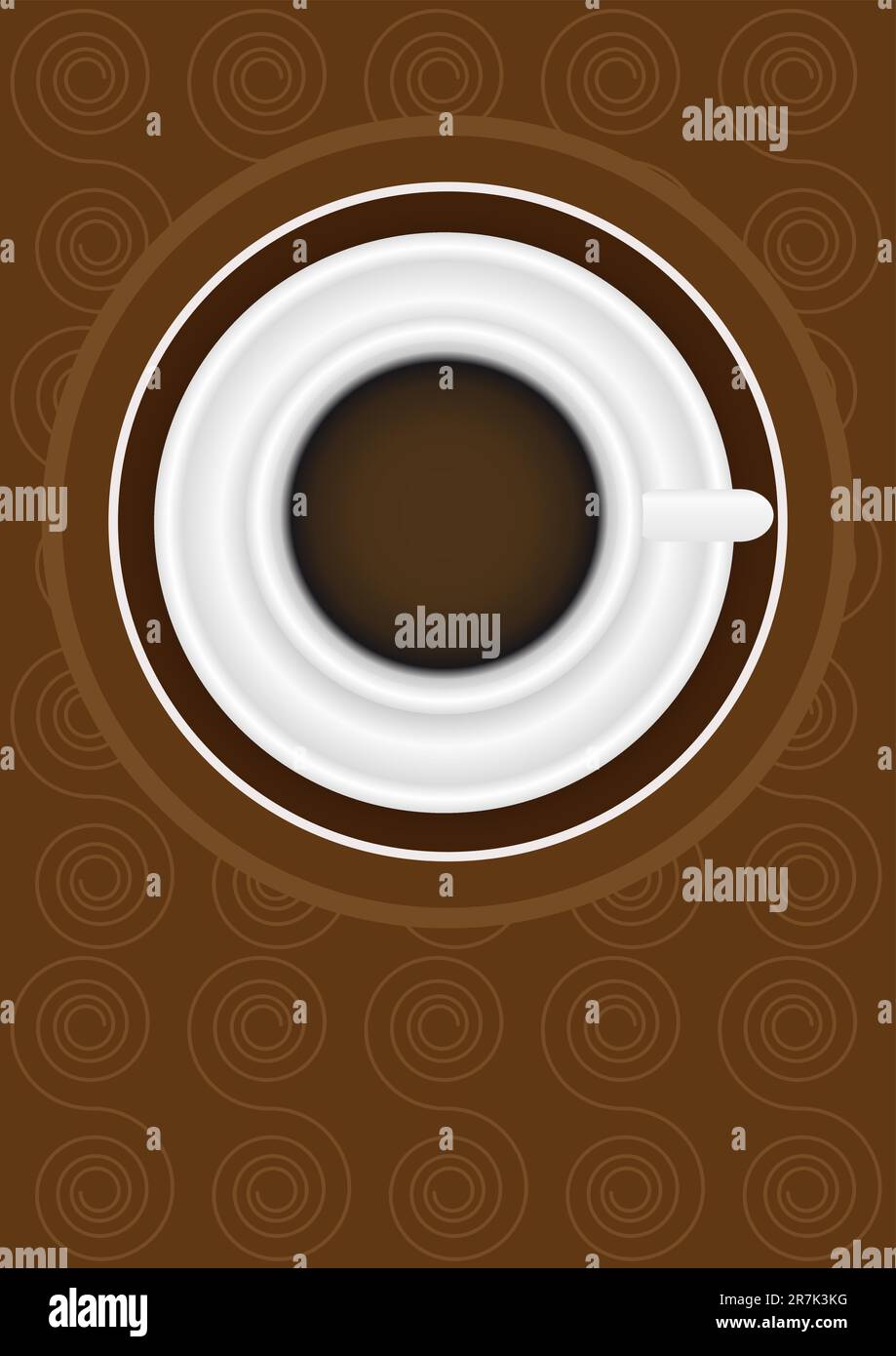 Menu Card Design - Menu Sign on Coffee Cup and Pattern in Shades of ...