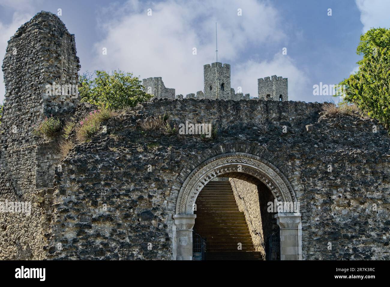 Entrance Gate at Rochester Castle Stock Photo - Alamy