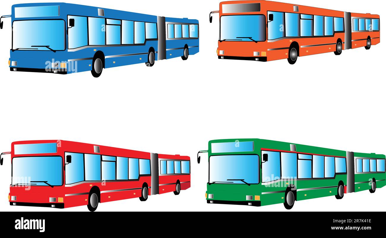 bus illustration collection - vector Stock Vector Image & Art - Alamy