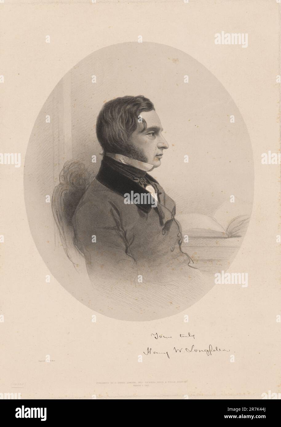 Henry Wadsworth Longfellow 1851 Stock Photo - Alamy
