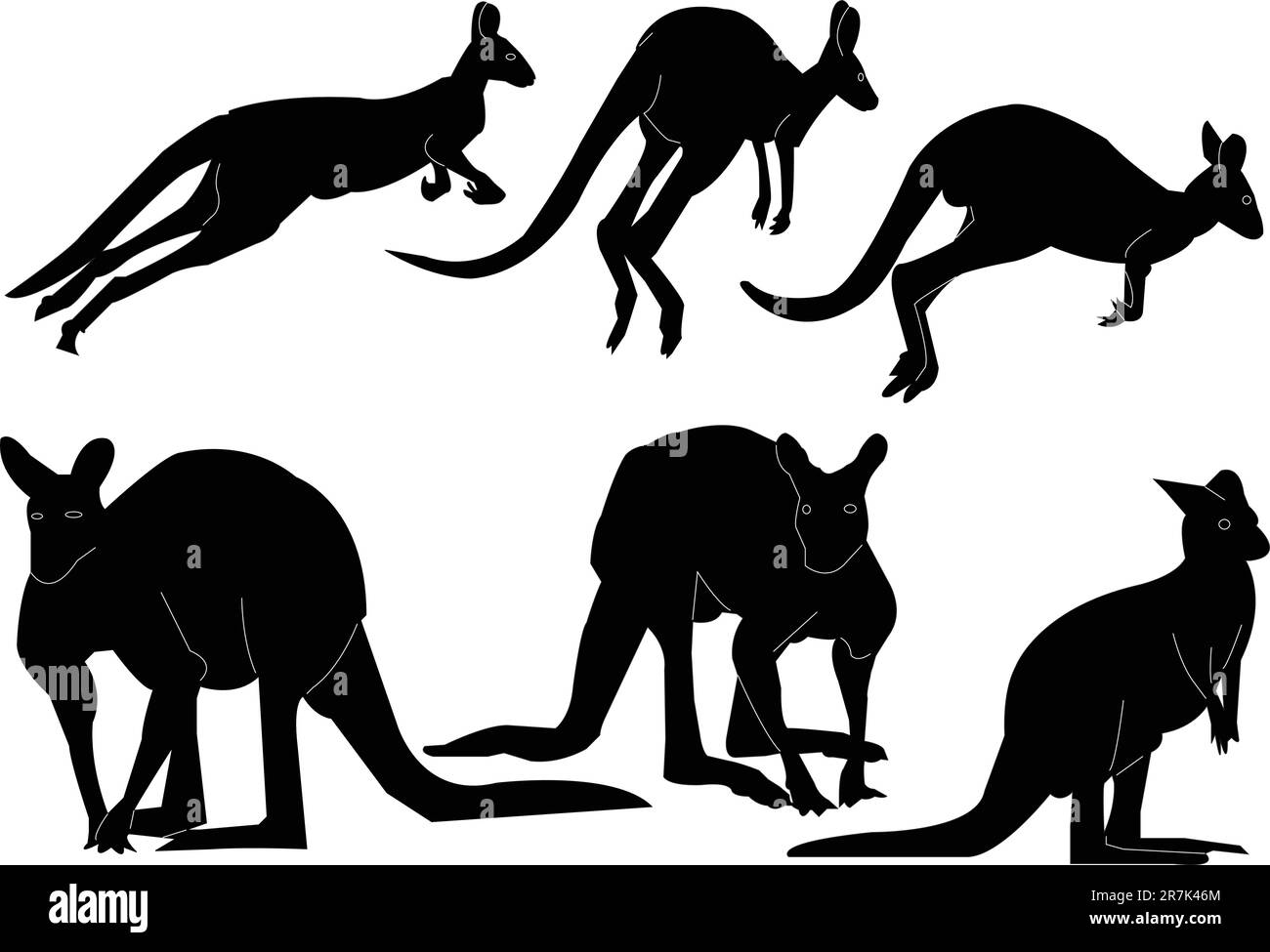 kangaroo silhouette collection - vector Stock Vector Image & Art - Alamy kangaroo silhouette collection - vector Stock Vector Image & Art - Alamy