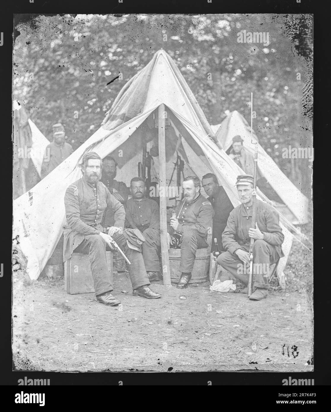Civil War Camp Scenes / Possibly 7th New York Regiment c. 1860-1870 ...