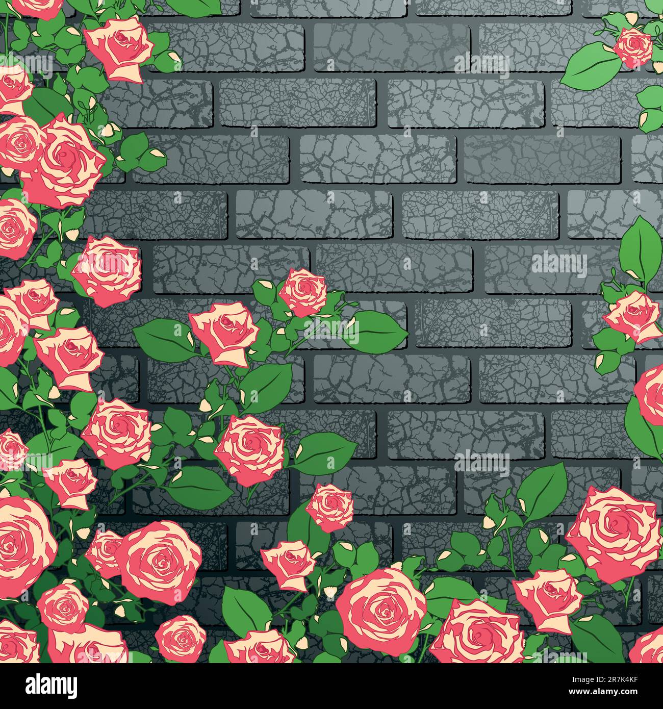 Brick wall useful background Stock Vector Images - Alamy