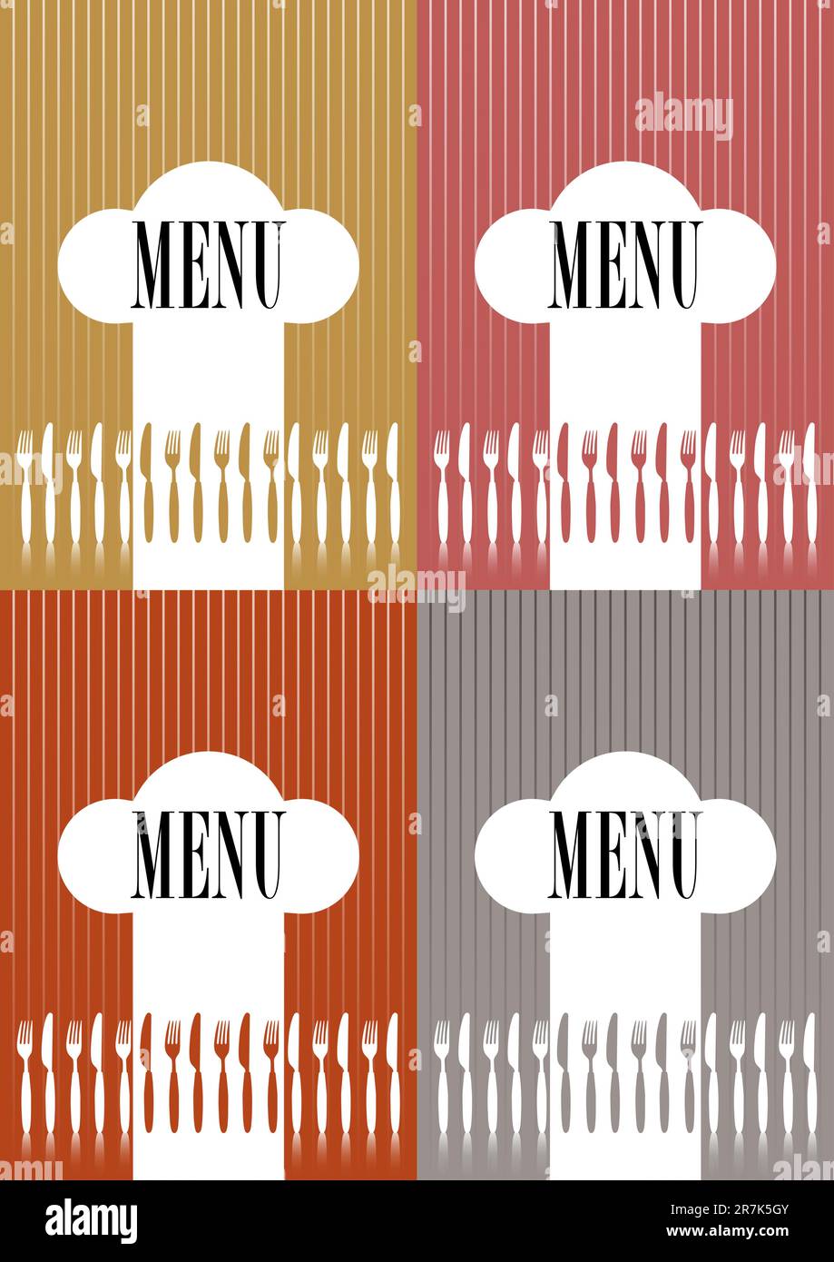 Menu Card Background - Cutlery and Menu Sign in Different Colors Stock ...
