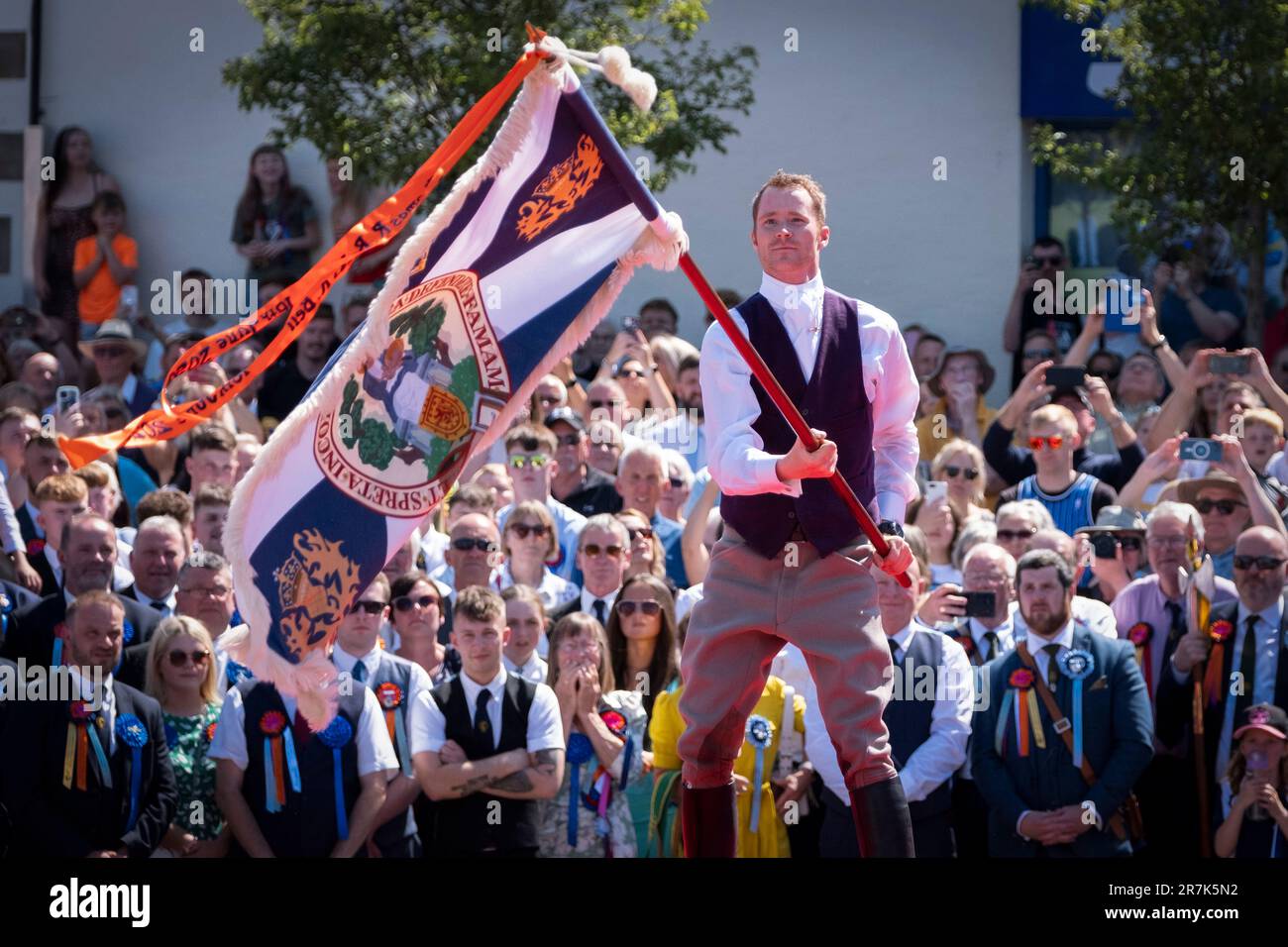 Selkirk, Scotland. Friday June 16, 2023. Royal Burgh Standard Bearer ...